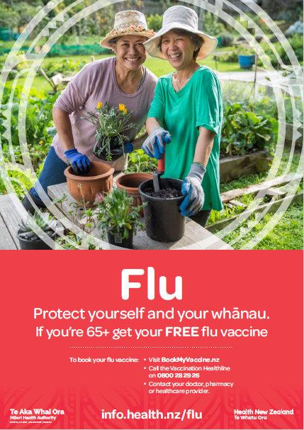 Flu - Protect yourself and your whānau poster - NIP8713 – HealthEd