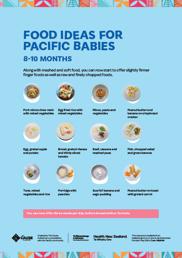Food ideas for Pacific babies 8-10 months English HE2660 – HealthEd