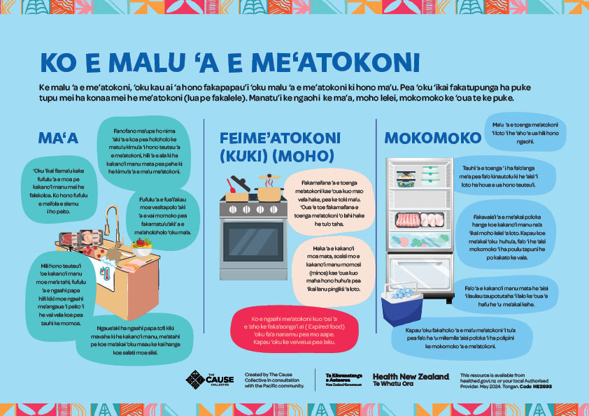 Ko e malu 'a e me'atokoni - Food safety - Tongan HE2693 – HealthEd