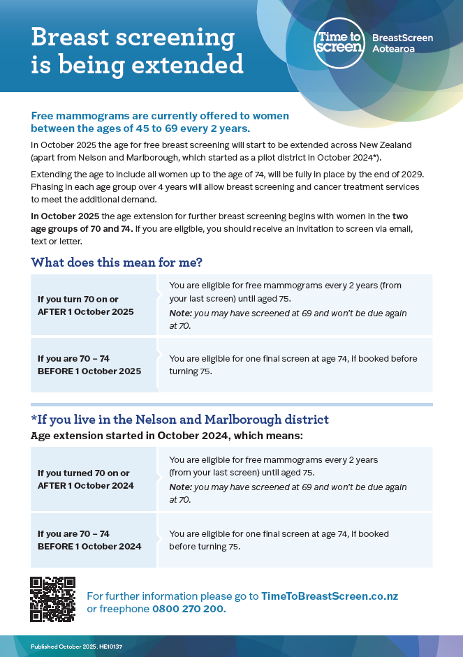 Breast screening is being extended - English - HE10137 – HealthEd