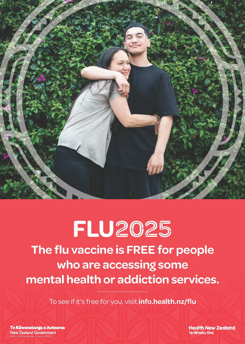 Flu 2025 - NIP8918 Mental health or addictions - A3 poster – HealthEd