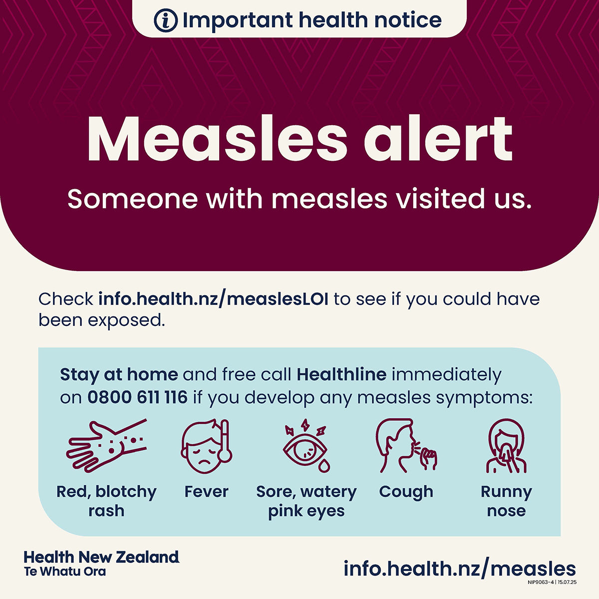 Measles alert - social tile - NIP9063-4 – HealthEd