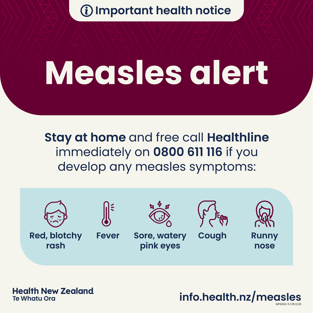 Measles alert - social tile - NIP9063-7 – HealthEd