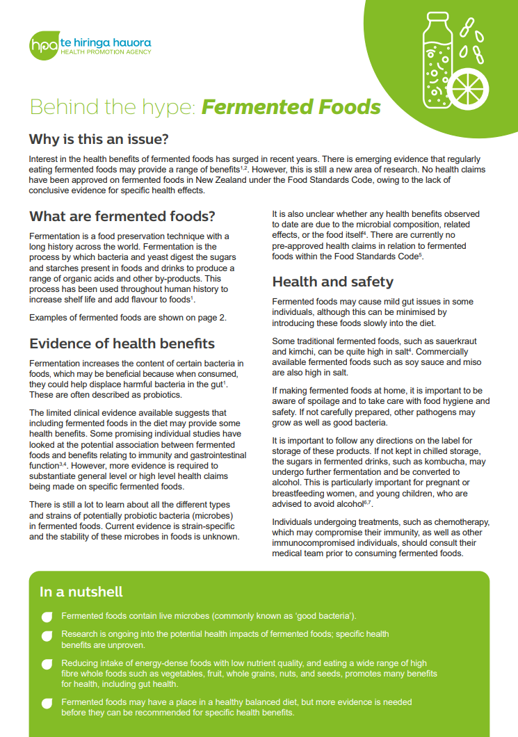 Behind the hype: Fermented foods - NPA269 – HealthEd