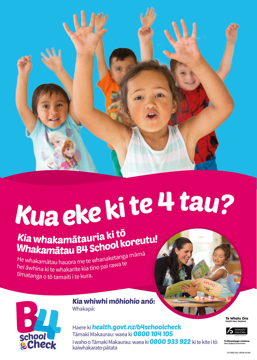 B4 School Check Promotional A4 Poster - te reo Māori version - HE2466 ...