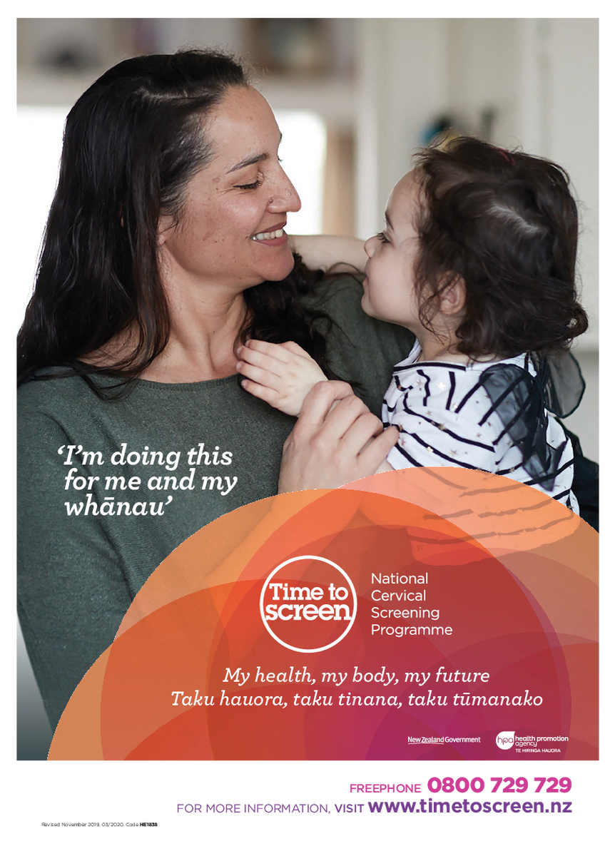 Cervical Screening poster - HE1838 – HealthEd