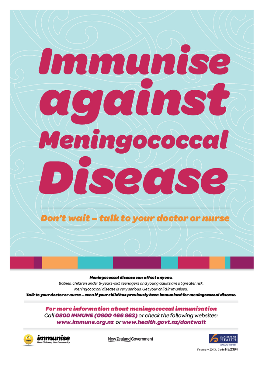 Immunise Against Meningococcal Disease (poster) - HE2394 – HealthEd