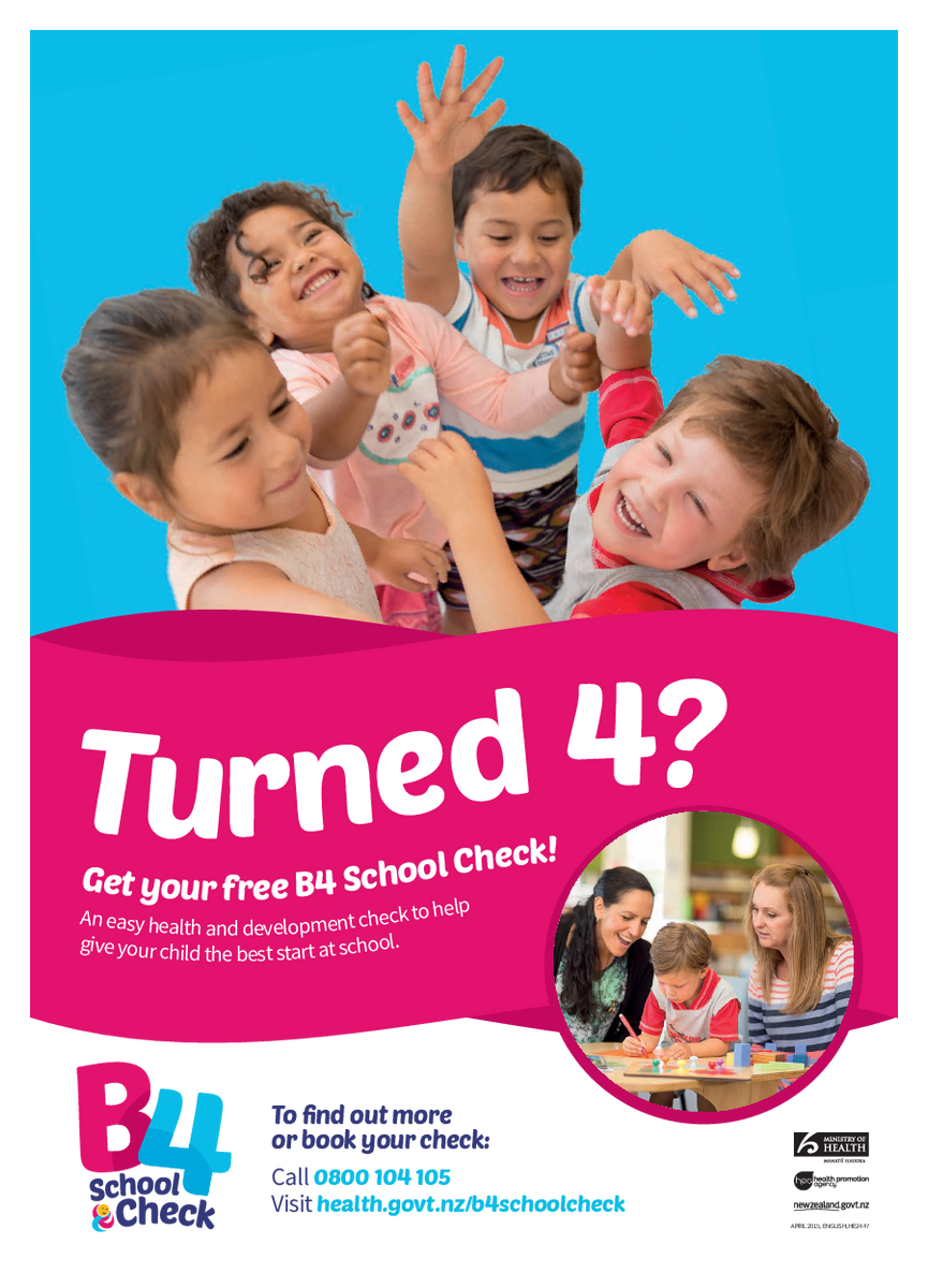 B4 School Check Promotional A3 Poster Auckland region - English versio ...