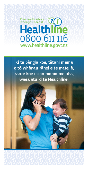 Healthline flyer - te reo Māori - HE2590 – HealthEd